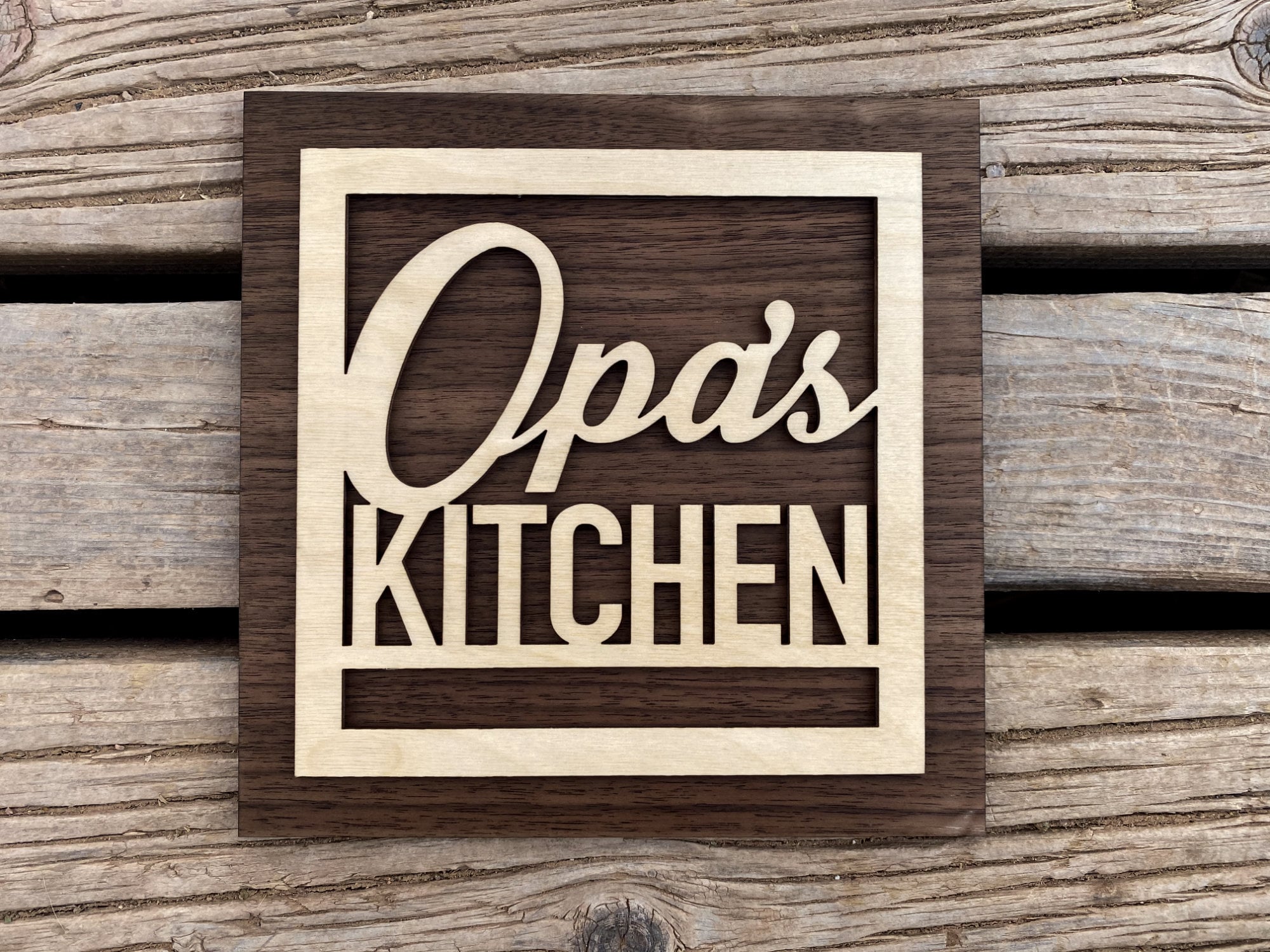 Opa's Kitchen Sign for Your Opa Fathers Day Gift - Etsy.de