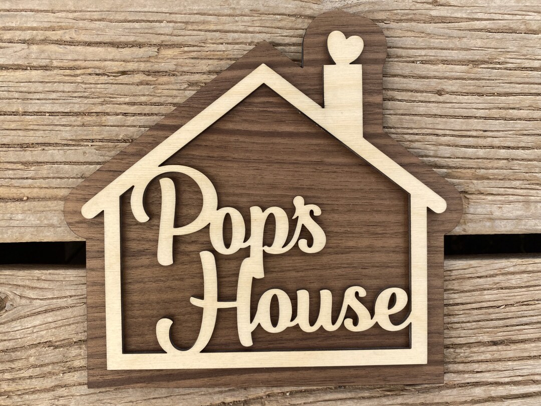 Pop's House Sign for Your Pop - Fathers Day Gift - Father Grandfather ...