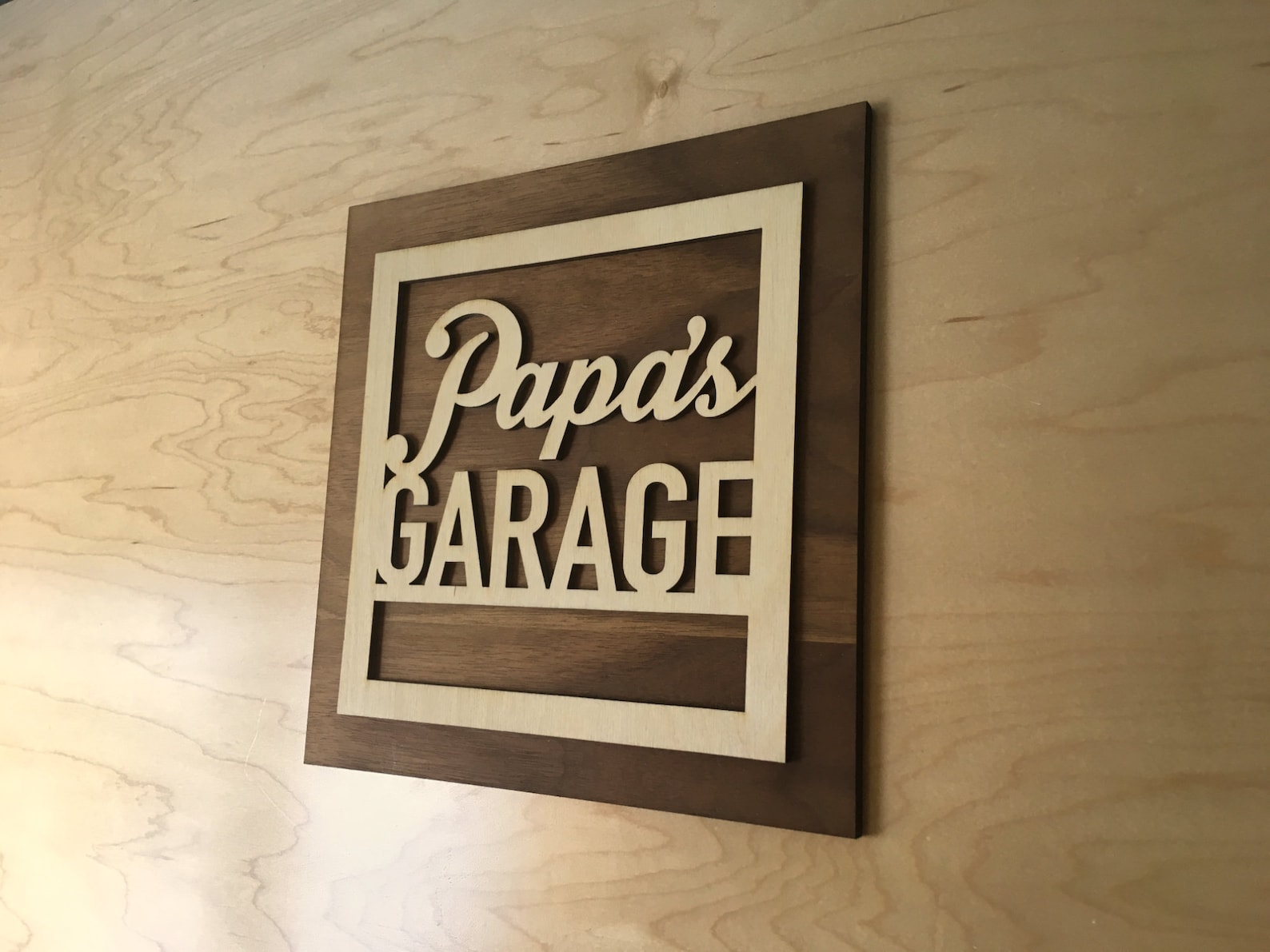 Papa's Garage Sign for Your Papa Fathers Day Gift Father Gift Garage ...