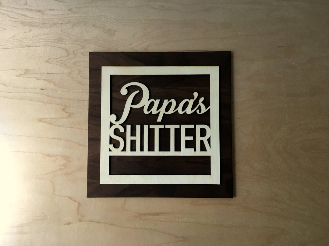 Papa's Bathroom Sign for Your Papa Bathroom Humor Fathers Day Gift ...