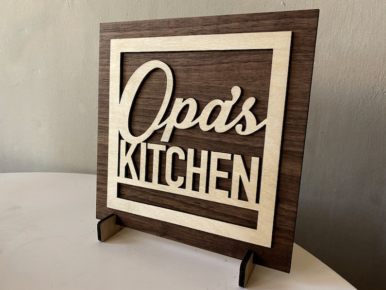 Opa's Kitchen Sign for Your Opa Fathers Day Gift Father Grandfather ...