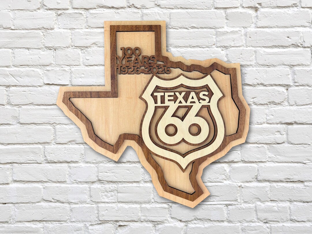 Route 66 Texas Centennial Sign - Wood Wall Decor - the Mother Road 100 ...