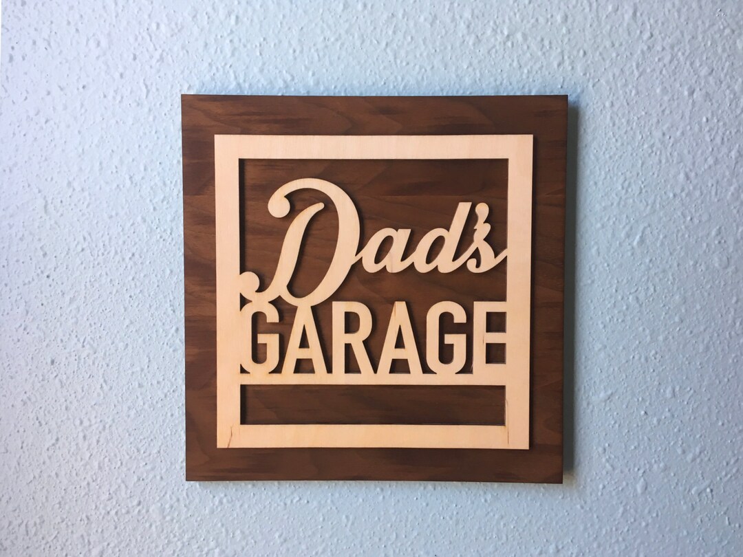 Dad's Garage Wood Sign - Father's Day Gift - Etsy