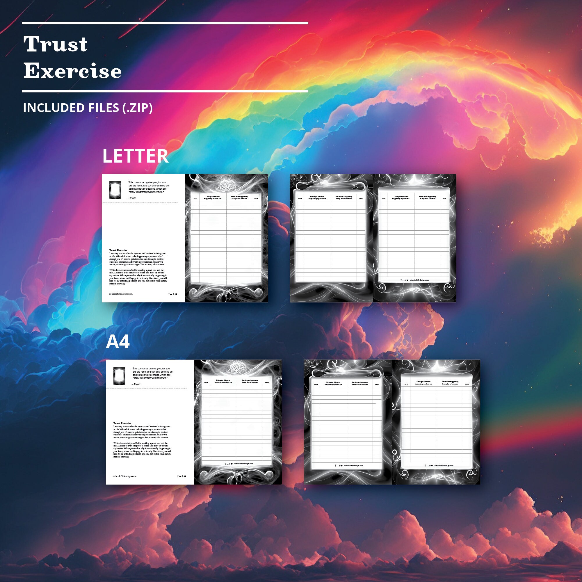 Trust Exercise Optimism Therapy Printable Interactive Worksheet Journal ...