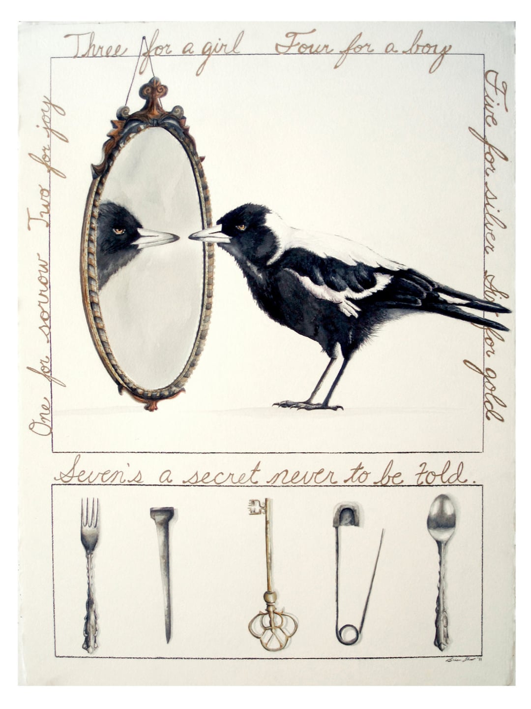 Good Morning Mr. Magpie - Bird Art Print - Etsy