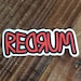 REDRUM Translucent Vinyl Sticker - Etsy