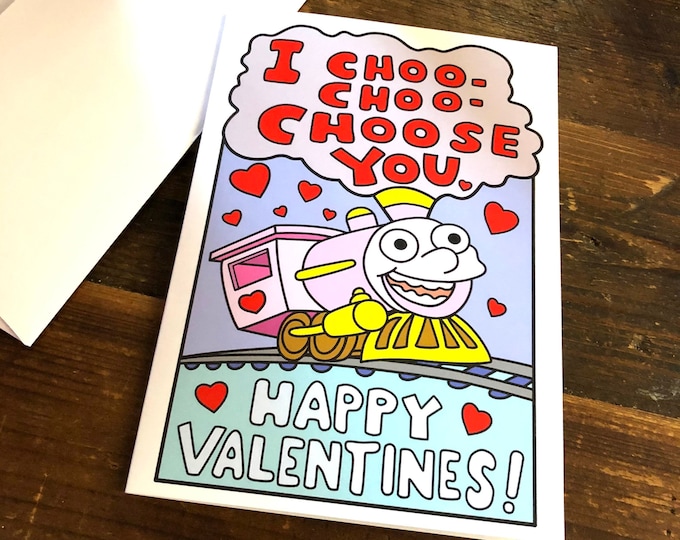 The "i Choo Choo Choose You" Valentines Day Card Simpson's Inspired ...