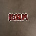 REDRUM Translucent Vinyl Sticker | Etsy