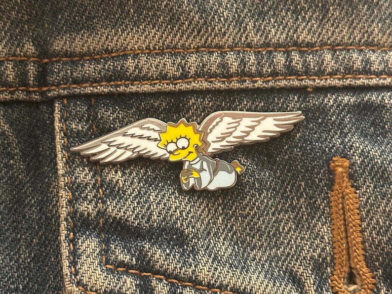 The Simpsons Inspired Lisa Simpson Christmas Manger Angel Hard Enamel ...