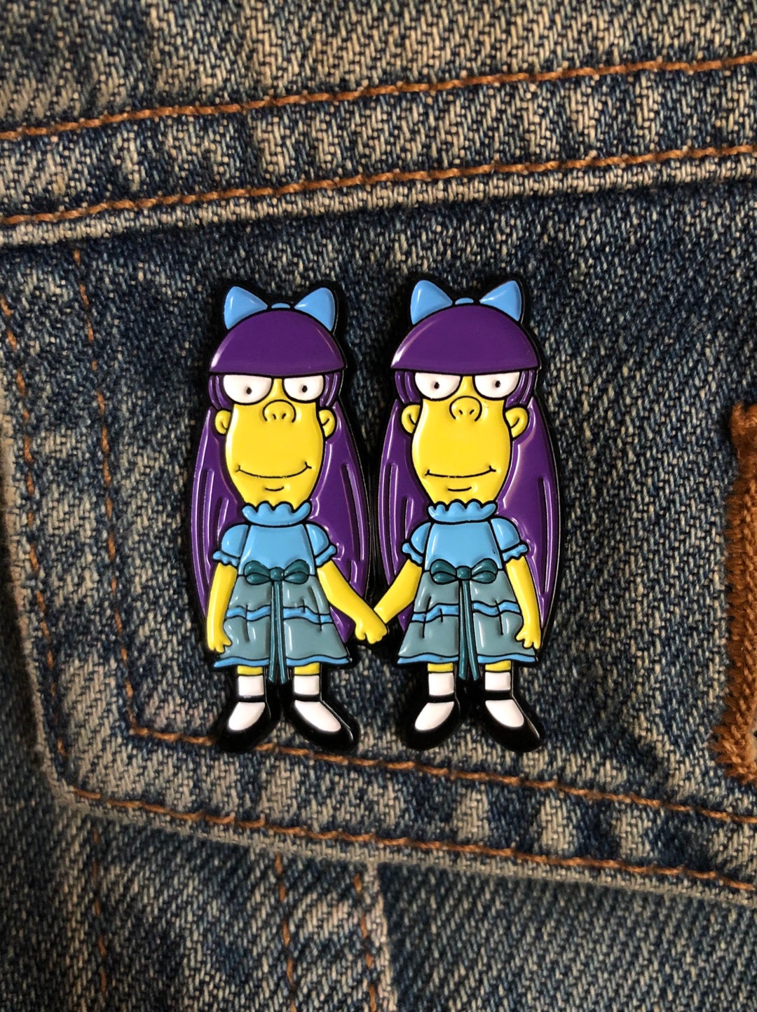 The Simpsons X the Shining Grady Twins Mashup Pin - Etsy