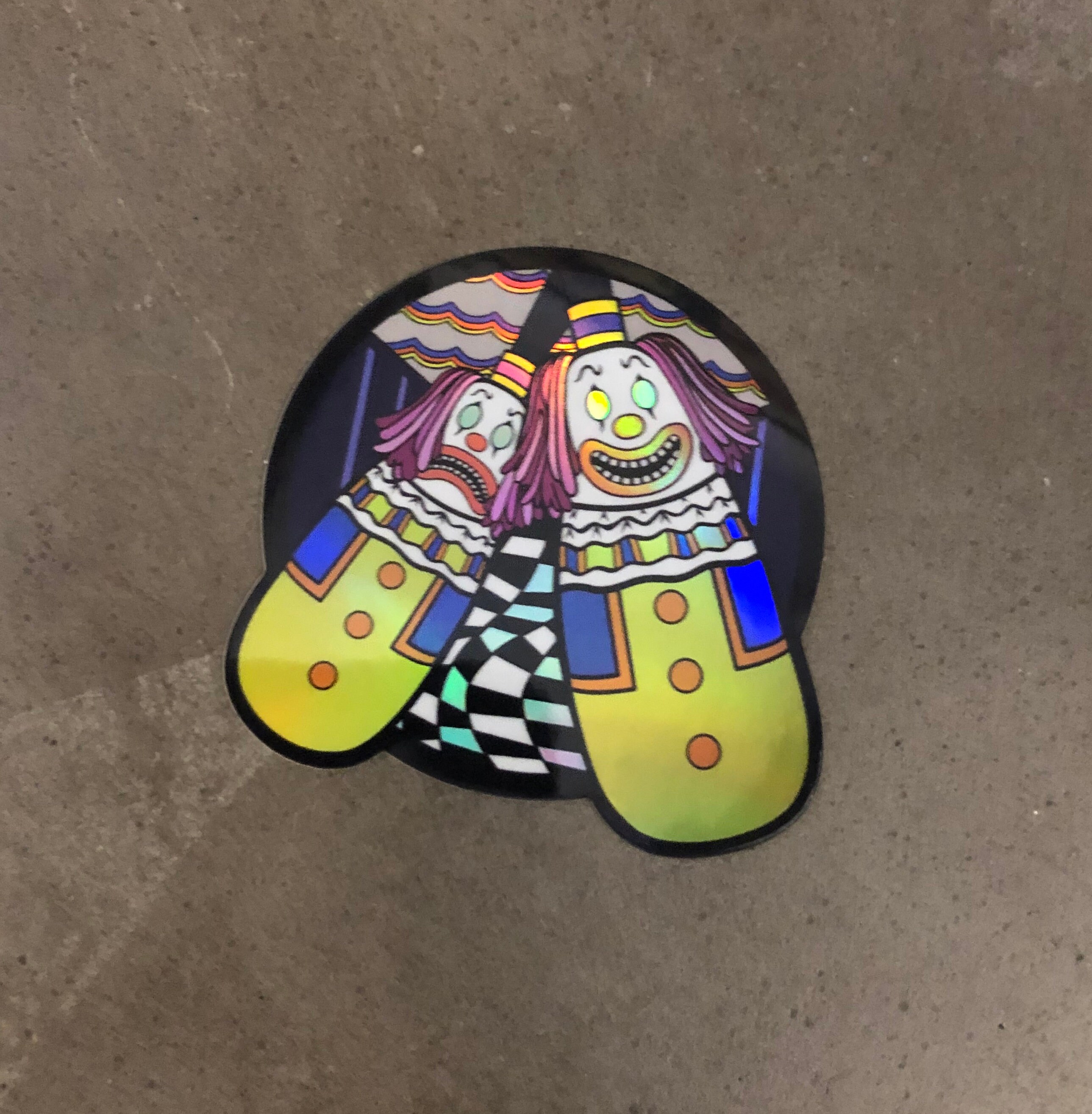 IT Funhouse Clowns Holographic Sticker | Etsy