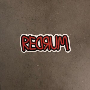REDRUM Translucent Vinyl Sticker - Etsy