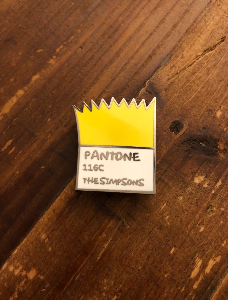 Bart Simpson X Pantone Mashup Pin - Etsy