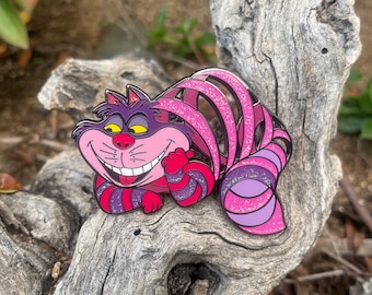 Alice in Wonderland's Cheshire Cat Head Stand Pin hard Enamel/glitter ...