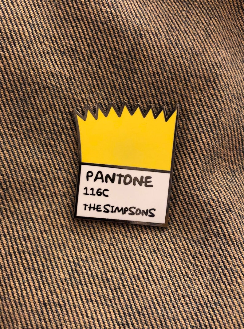 Bart Simpson X Pantone Mashup Pin - Etsy