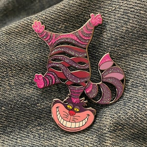 Alice in Wonderland's Cheshire Cat Head Stand Pin hard Enamel/glitter ...