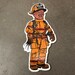 Fireman Fred Vinyl Sticker - Etsy