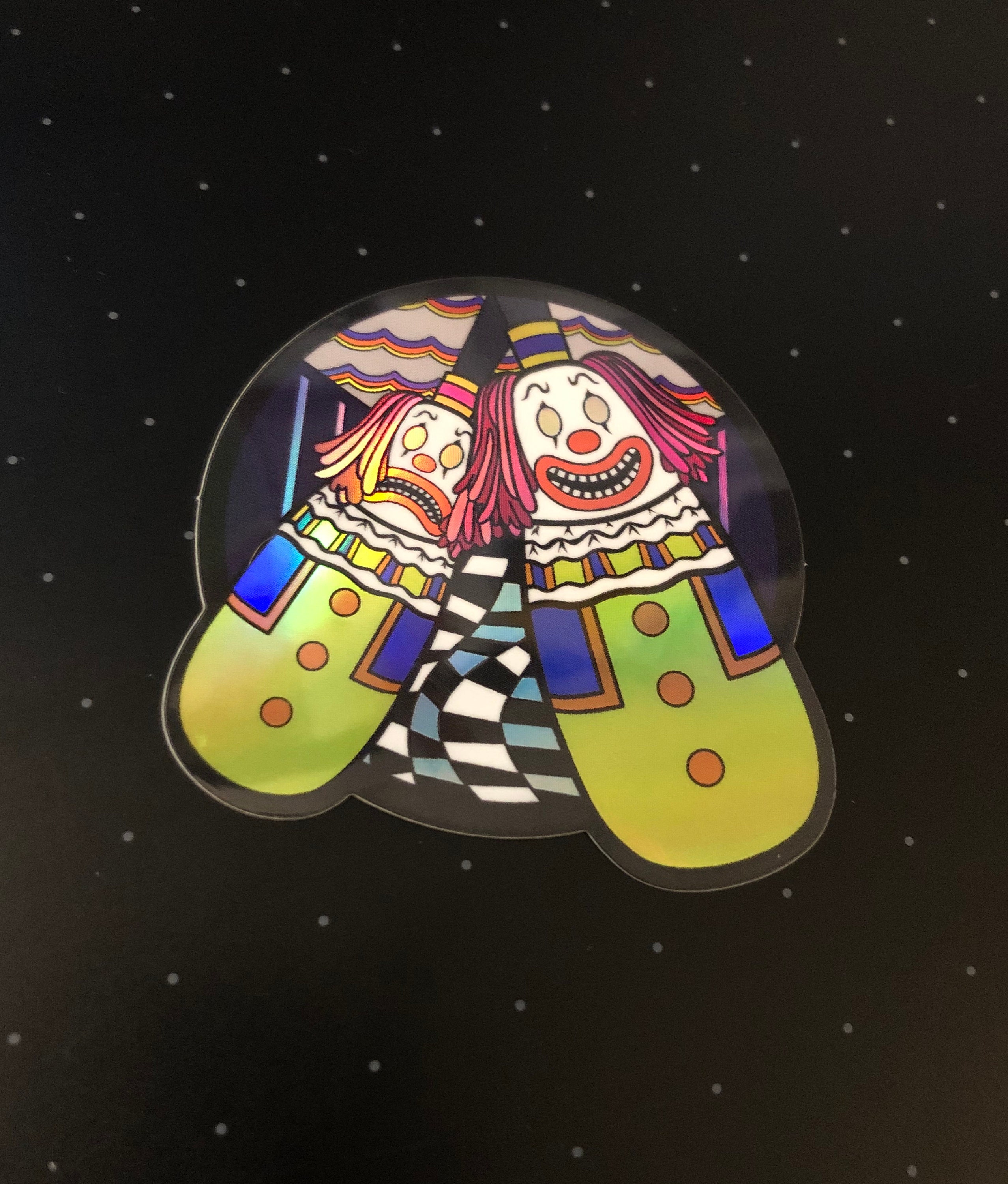 IT Funhouse Clowns Holographic Sticker | Etsy