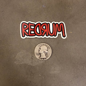 REDRUM Translucent Vinyl Sticker - Etsy