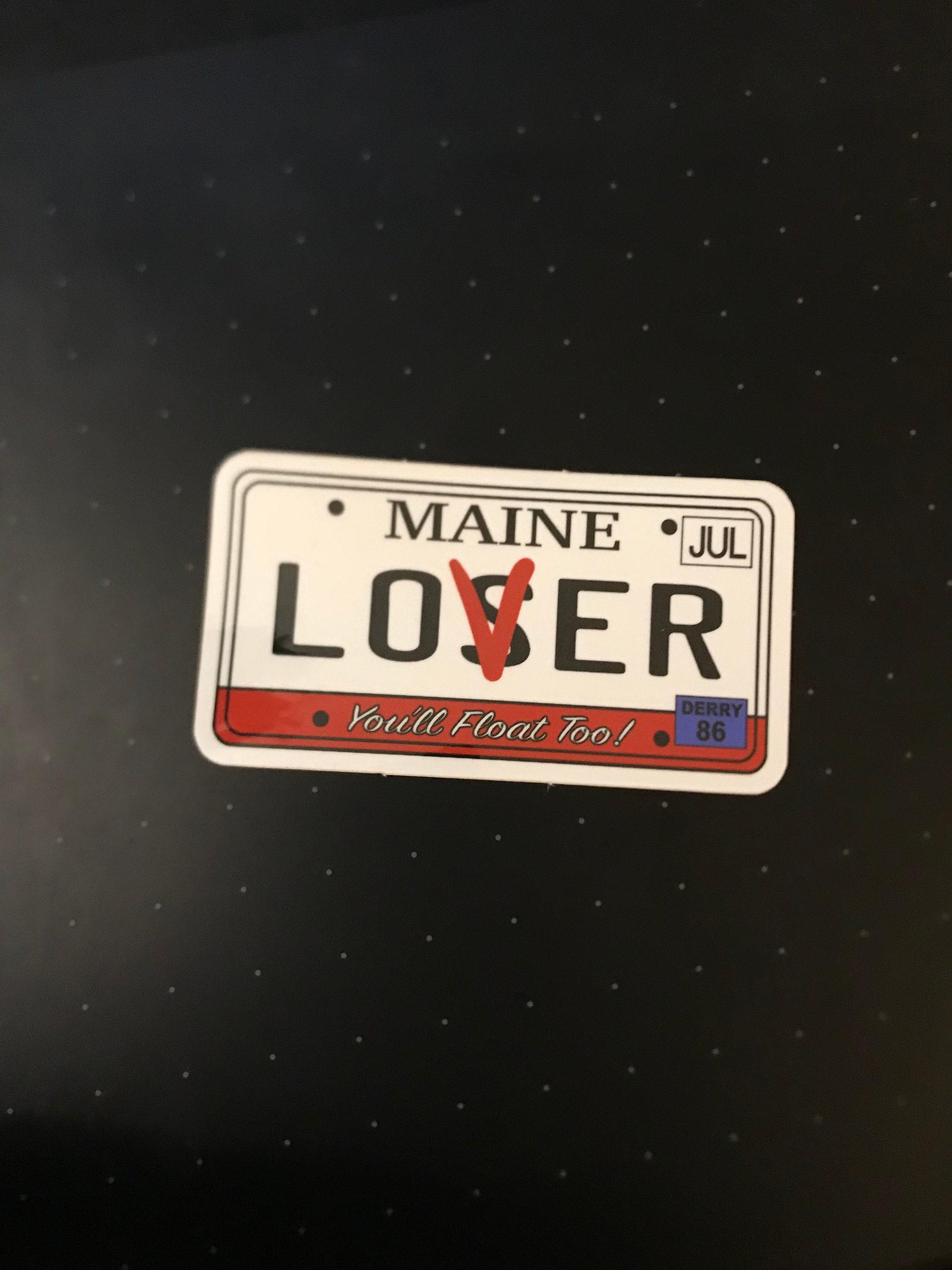 Stephen King's IT Inspired "lover" License Plate Sticker - Etsy