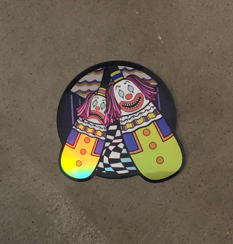 IT Funhouse Clowns Holographic Sticker - Etsy