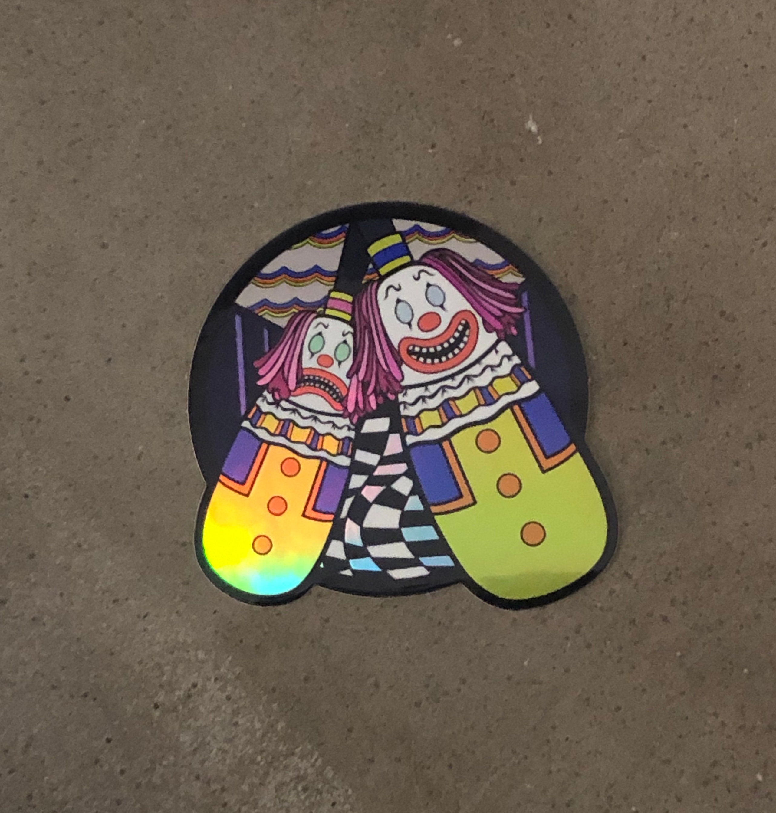 IT Funhouse Clowns Holographic Sticker | Etsy
