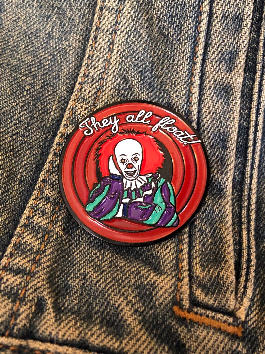 Pennywise "they All Float!" Mashup Soft Enamel Pin - Etsy
