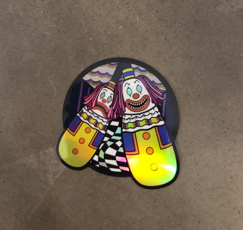 IT Funhouse Clowns Holographic Sticker - Etsy