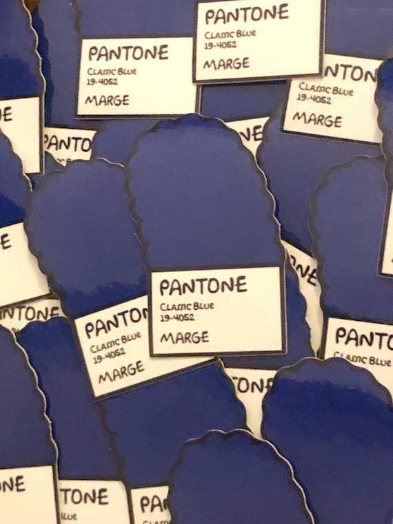 Marge Simpson X Pantone Color Card Mashup Sticker | Etsy