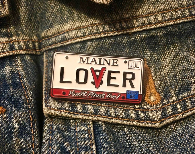 Derry, Maine "lover" License Plate Enamel Pin - Etsy