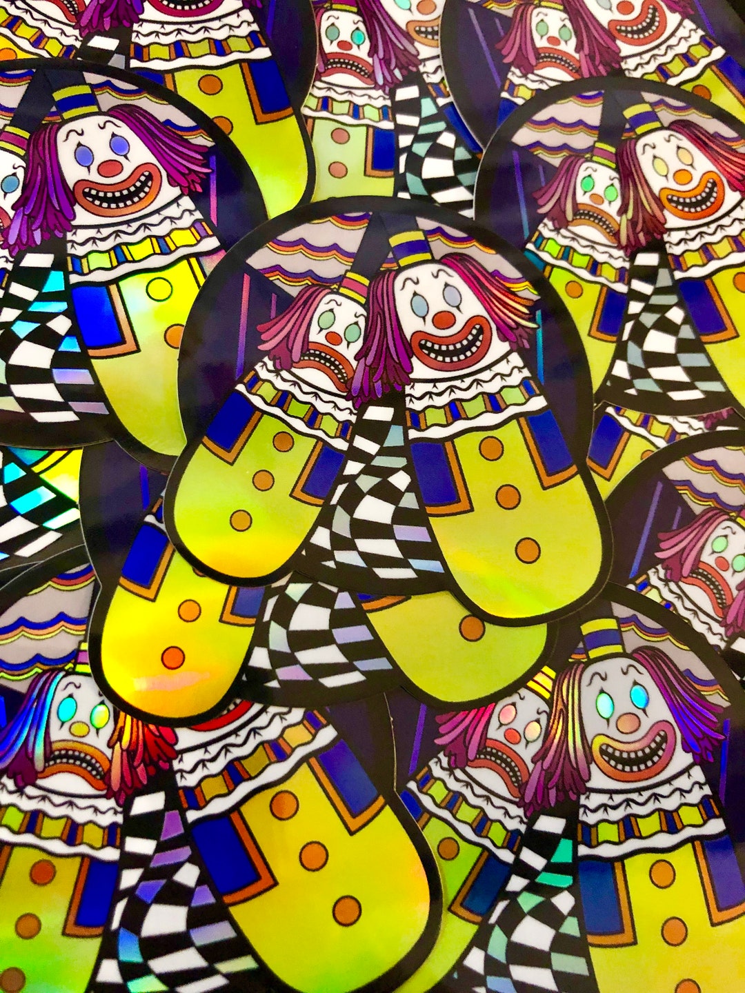 IT Funhouse Clowns Holographic Sticker - Etsy