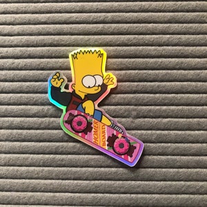 Bart Simpson X BTTF "homer Board" Holographic Sticker - Etsy