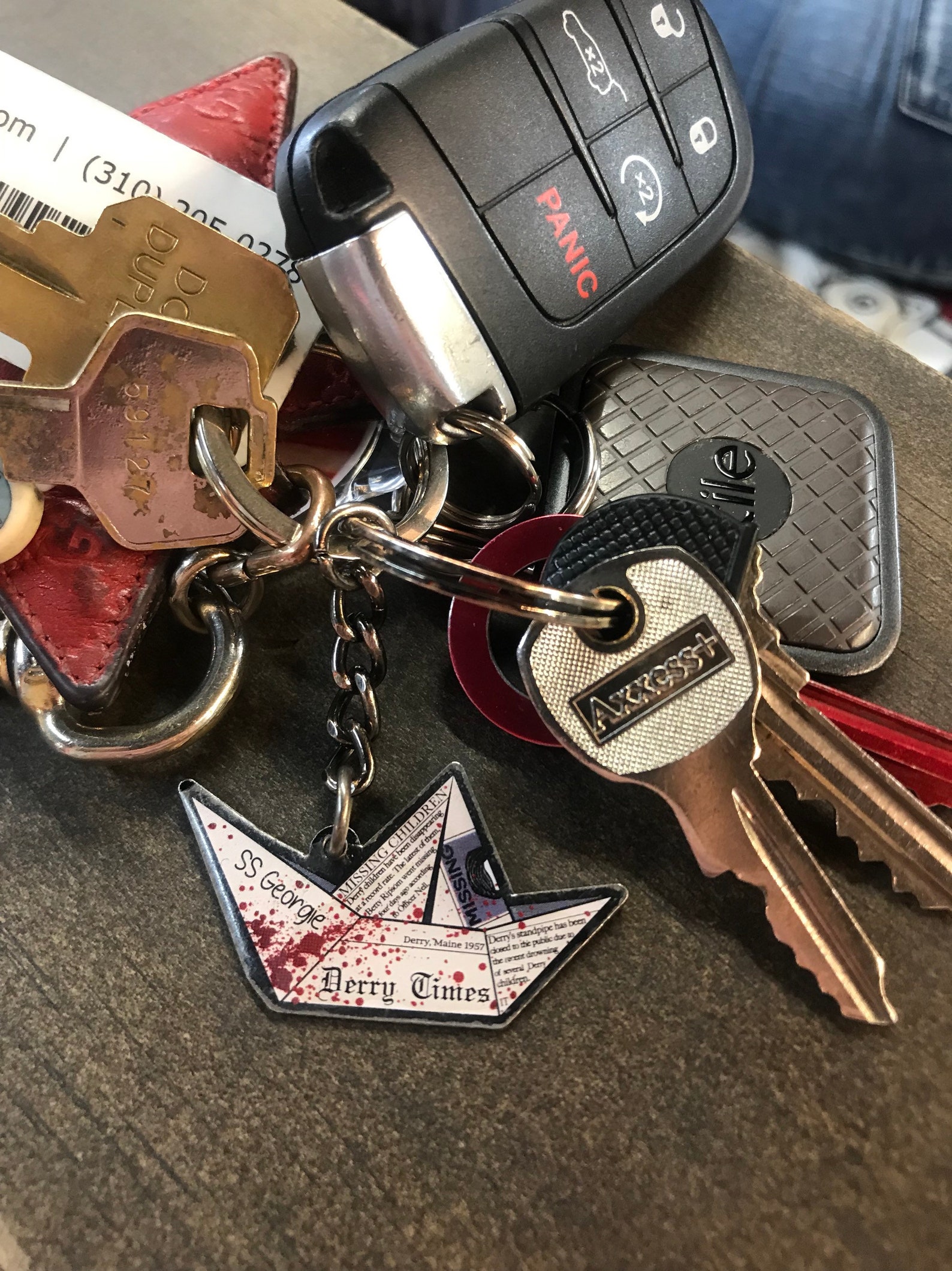 SS Georgie Blood Spattered Keychain - Etsy