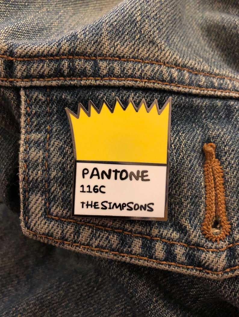 Bart Simpson X Pantone Mashup Pin - Etsy
