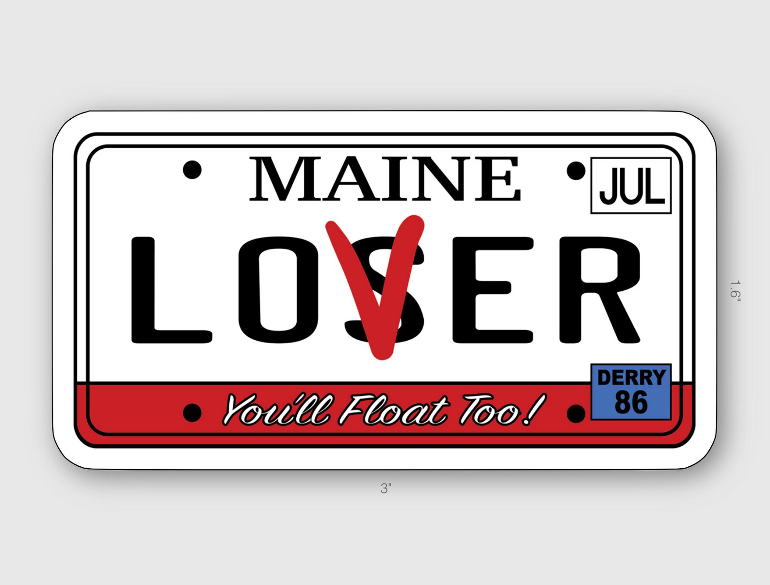 Stephen King's IT Inspired "lover" License Plate Sticker - Etsy