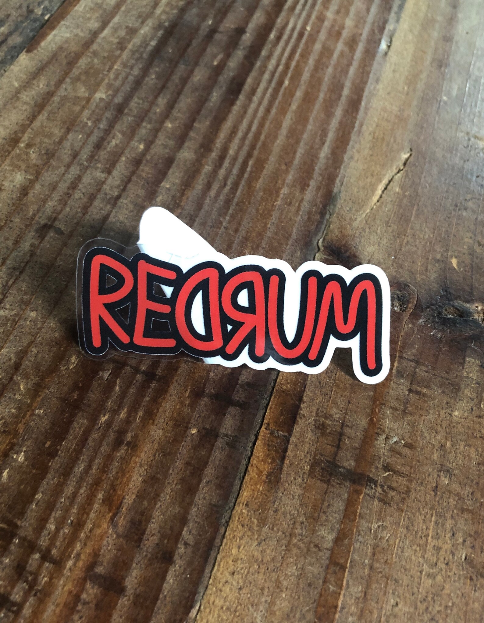 REDRUM Translucent Vinyl Sticker | Etsy
