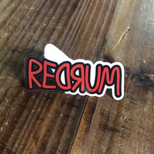 REDRUM Translucent Vinyl Sticker - Etsy