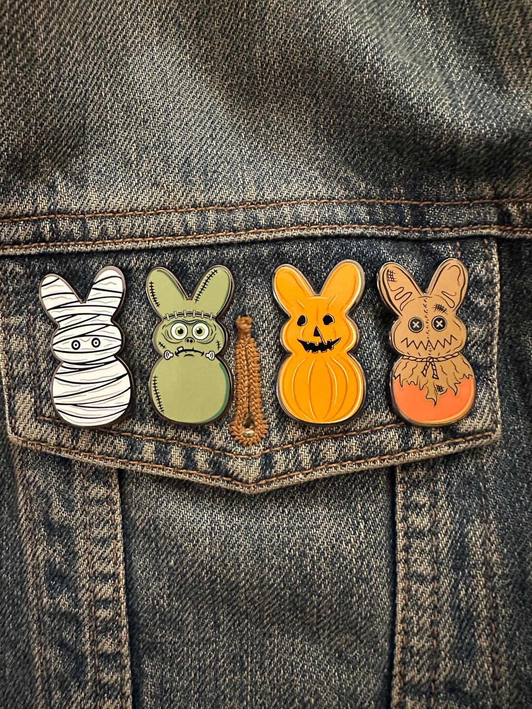 Easterween Peeps/weeps Horror Enamel Pin: Halloween, Sack Head , Mummy ...