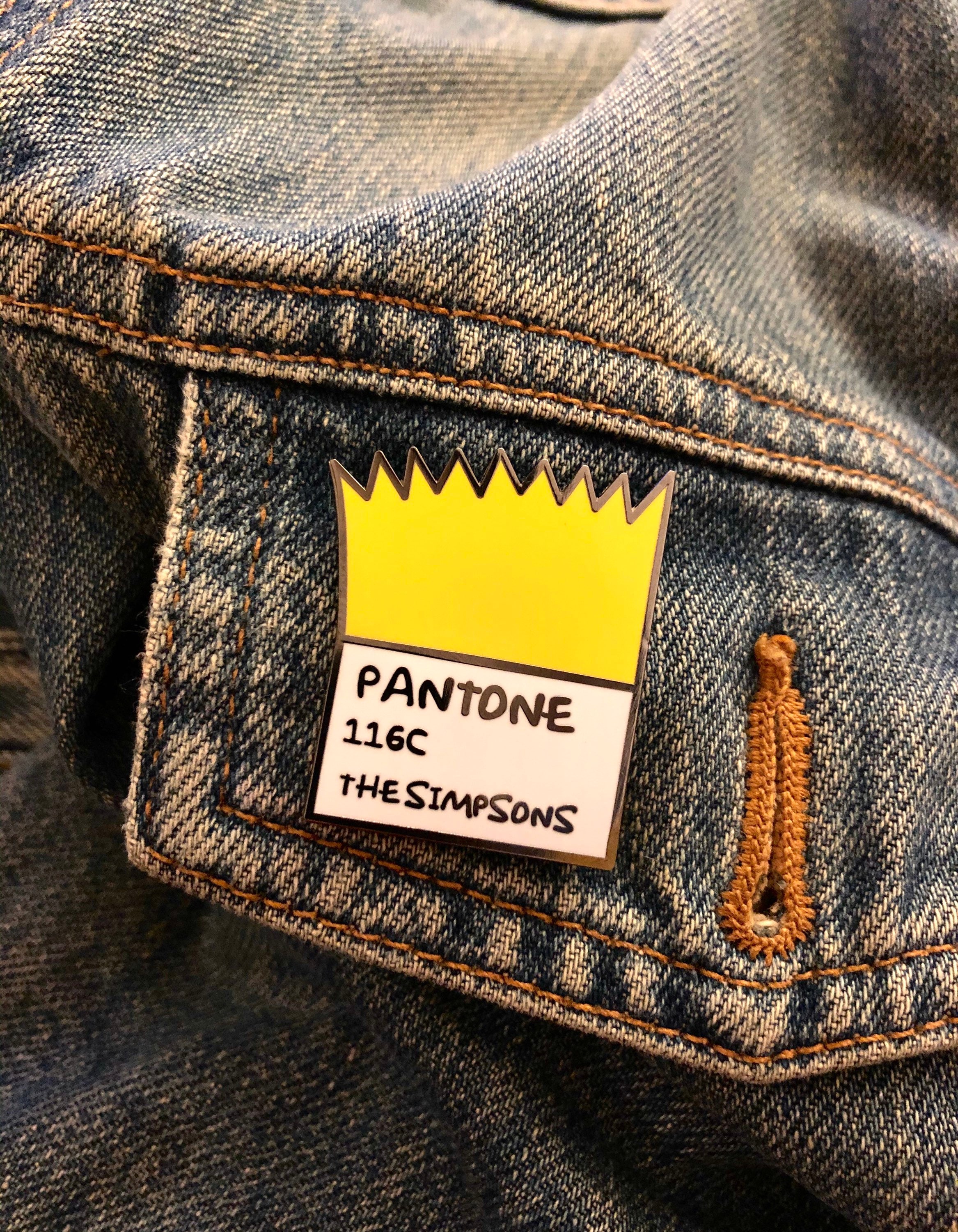 Bart Simpson X Pantone Mashup Pin - Etsy