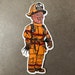 Fireman Fred Vinyl Sticker - Etsy