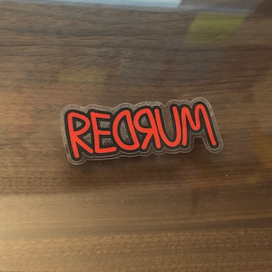 REDRUM Translucent Vinyl Sticker - Etsy