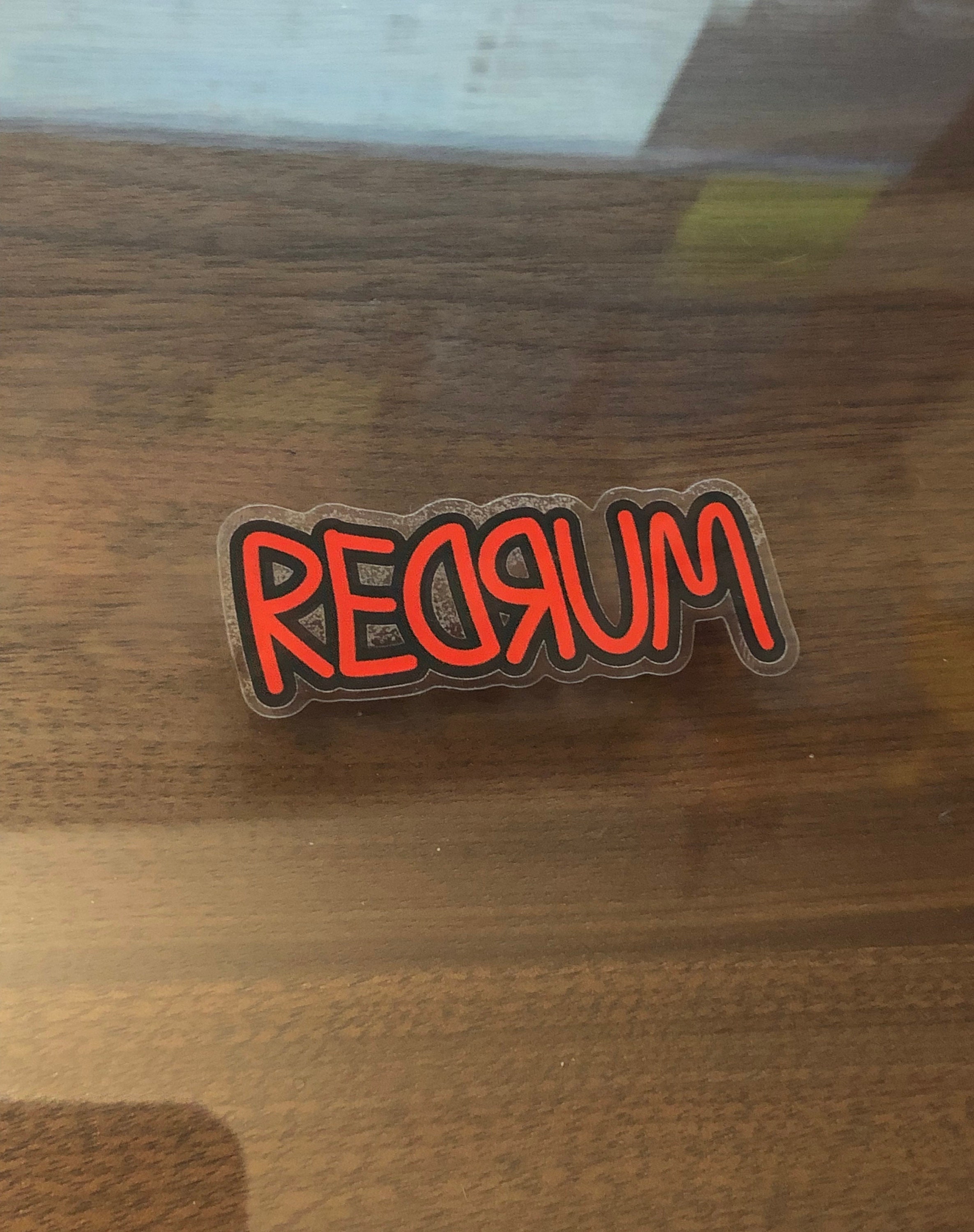 REDRUM Translucent Vinyl Sticker | Etsy