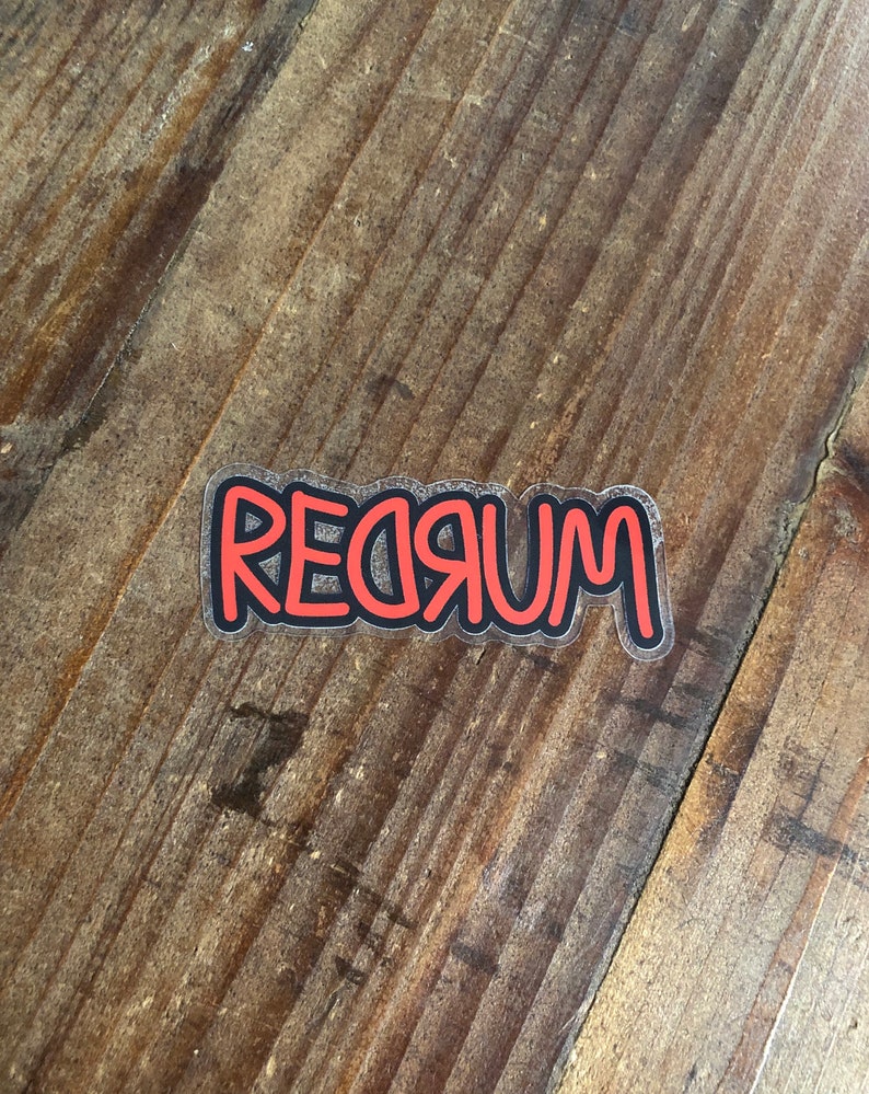REDRUM Translucent Vinyl Sticker | Etsy