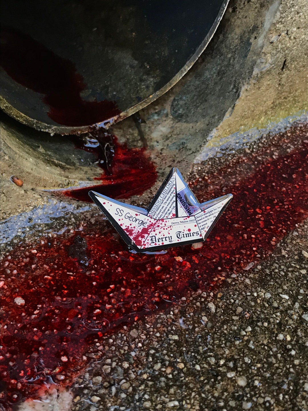 S.S. Georgie Blood Spattered Lapel Pin - Etsy