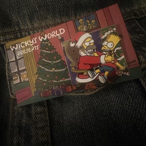 The Simpsons Christmas Inspired Homer Santa Choking Bart Enamel Pin - Etsy