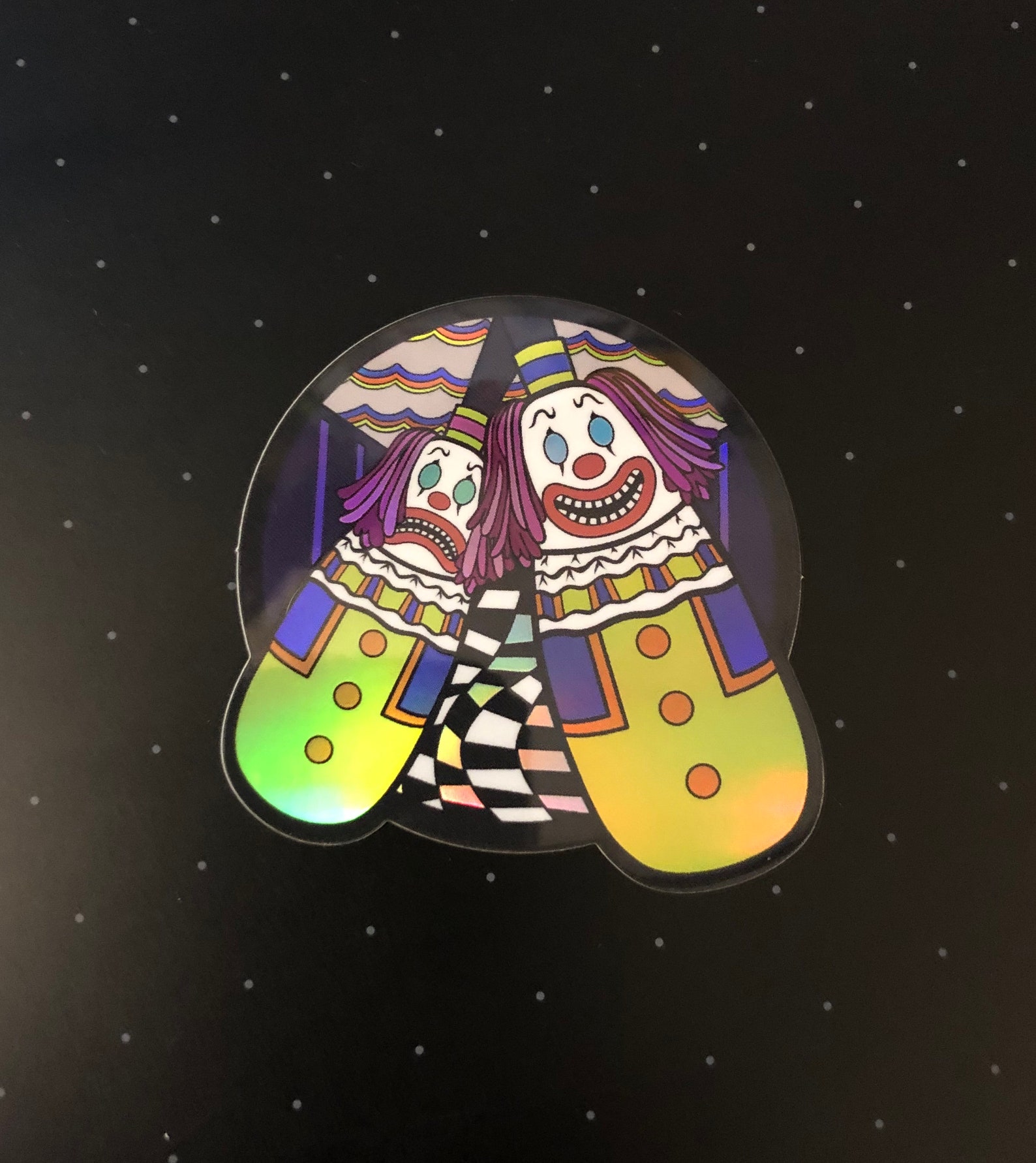 IT Funhouse Clowns Holographic Sticker - Etsy