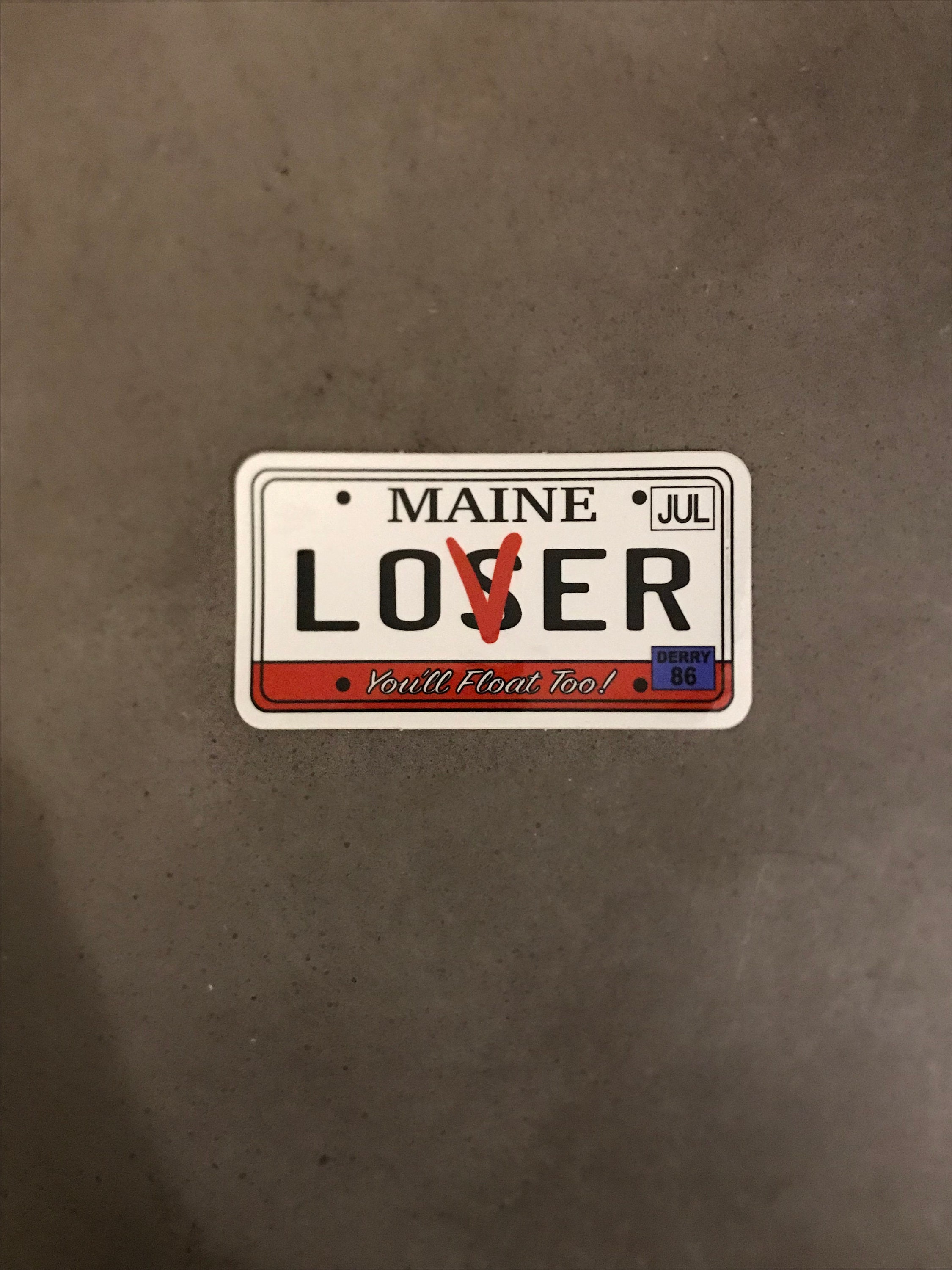 Stephen King's IT Inspired "lover" License Plate Sticker - Etsy