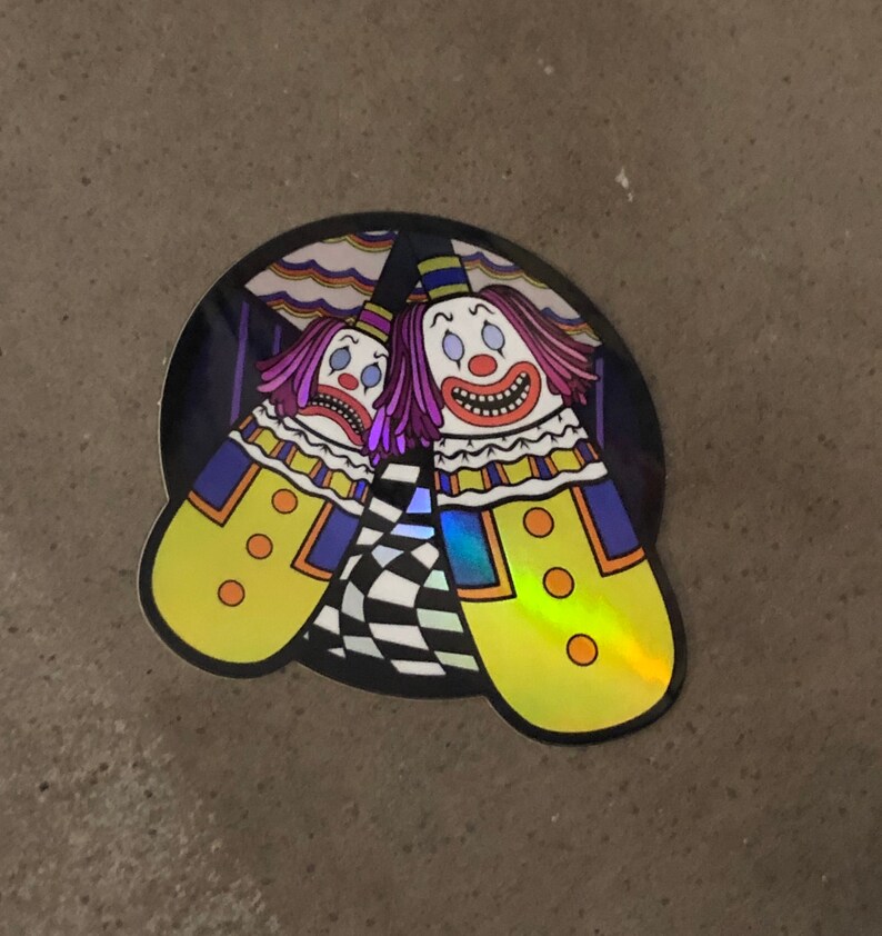 IT Funhouse Clowns Holographic Sticker - Etsy