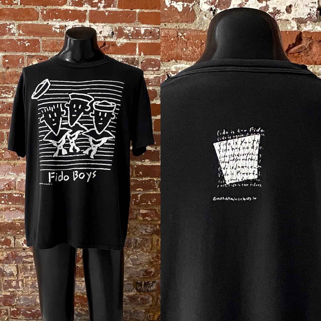 80s Fido Boys Sailor Graphic T-shirt. Vintage 1980s Fido Boys Fido Dido ...