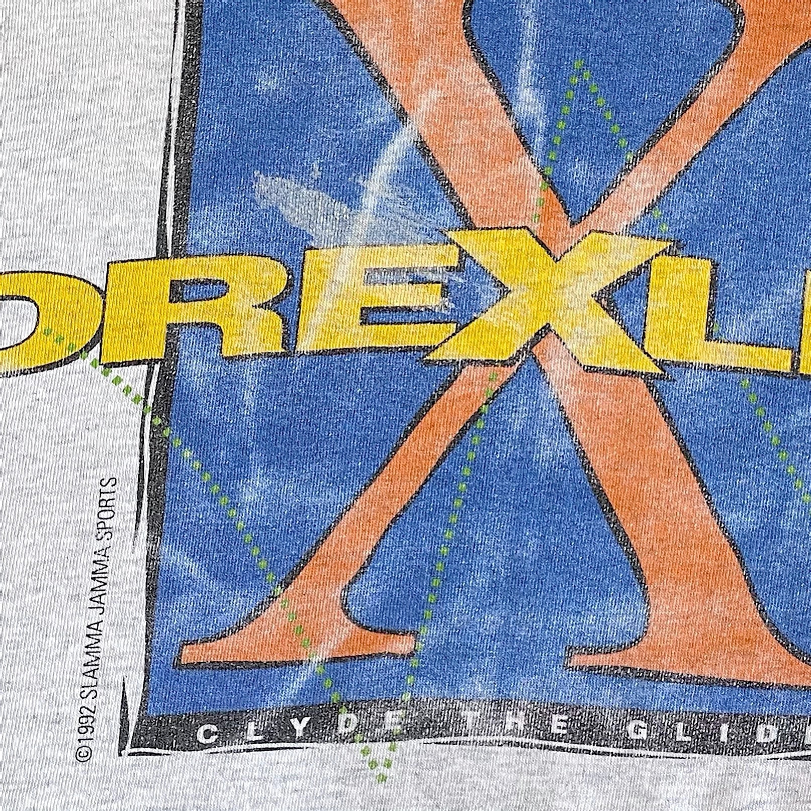 90s Clyde the Glide Drexler NBA T-shirt. Vintage 1992 Slamma Jamma ...